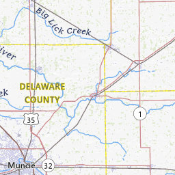 Delaware County, Indiana Topograhic Maps by Topo Zone