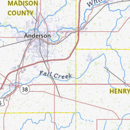 Delaware County, Indiana Topograhic Maps by Topo Zone
