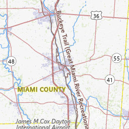 Miami County Ohio Cities Map Of Cities In Miami County, Ohio Topo Zone