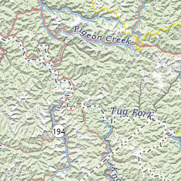 Martin County, Kentucky Topograhic Maps by Topo Zone