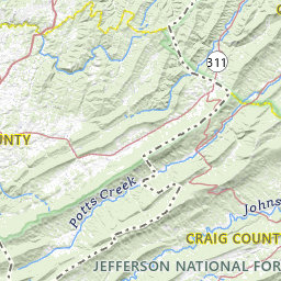 Roanoke County, Virginia Topograhic Maps by Topo Zone