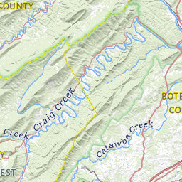 Roanoke County, Virginia Topograhic Maps by Topo Zone