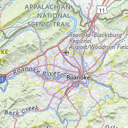 Roanoke County, Virginia Topograhic Maps by Topo Zone