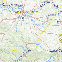 Russell County, Kentucky Topograhic Maps by Topo Zone