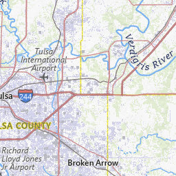 Tulsa County, Oklahoma Topograhic Maps by Topo Zone