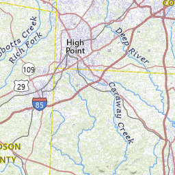 Rowan County, North Carolina Topograhic Maps by Topo Zone