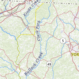 Cleveland County, North Carolina Topograhic Maps by Topo Zone