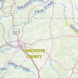 Lancaster County, South Carolina Topograhic Maps by Topo Zone