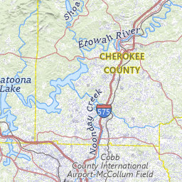 Cherokee County, Georgia Topograhic Maps by Topo Zone
