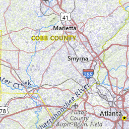 Cherokee County, Georgia Topograhic Maps by Topo Zone