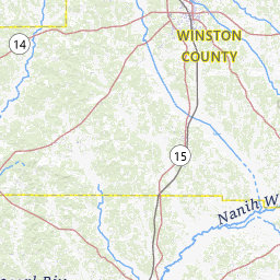 Neshoba County, Mississippi Topograhic Maps by Topo Zone