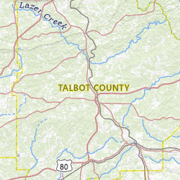 Talbot County, Georgia Topograhic Maps by Topo Zone