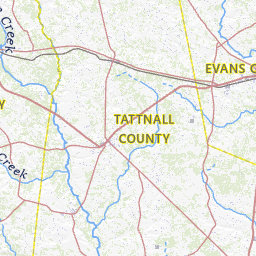 Tattnall County, Georgia Topograhic Maps by Topo Zone