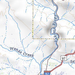 Naches River Map Yakima River Basin Map With Creeks.canals