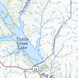 Mapa Del Lago Tuttle, Manhattan, Kansas