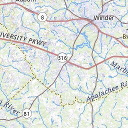 Jackson County, Georgia Topograhic Maps by Topo Zone