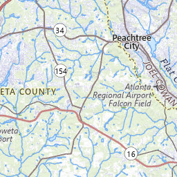 Fayette County, Georgia Topograhic Maps by Topo Zone