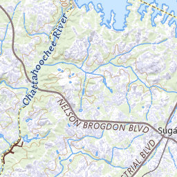 Physical Map Lake Lanier