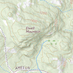 Elwell Mountain Topo Map ME, Oxford County (Greenwood Area)