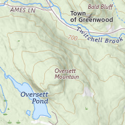 Elwell Mountain Topo Map ME, Oxford County (Greenwood Area)