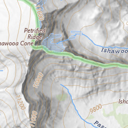 Ishawooa Cone Topo Map WY, Park County (Thorofare Buttes Area)