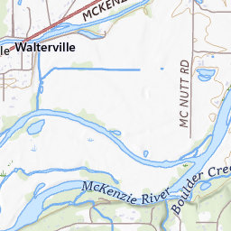 Walterville Reservoir Topo Map OR, Lane County (Walterville Area)