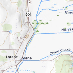 Lorane Topo Map OR, Lane County (Lorane Area)