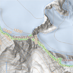 Fremont Glaciers Topo Map WY, Fremont County (Fremont Peak North Area)