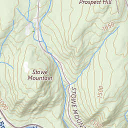Stowe Vt Map Stowe Mountain Topo Map VT, Windham County (Governors
