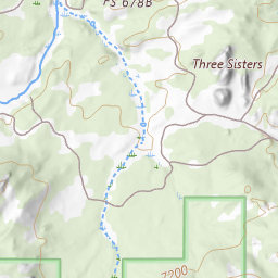 Three Sisters Topo Map WY, Albany County (Reese Mountain Area)