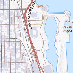Soldier Field Topo Map IL, Cook County (Jackson Park Area)