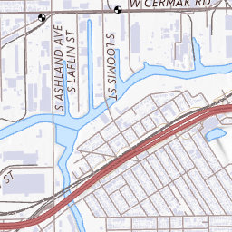 Chicago Topo Map IL, Cook County (Englewood Area)