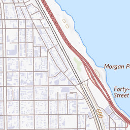 Promontory Point Park Topo Map IL, Cook County (Jackson Park Area)