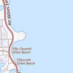 Promontory Point Park Topo Map IL, Cook County (Jackson Park Area)