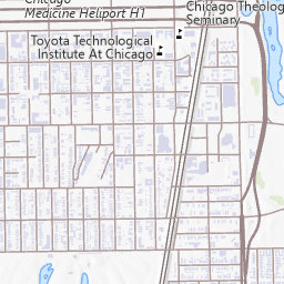 Promontory Point Park Topo Map IL, Cook County (Jackson Park Area)
