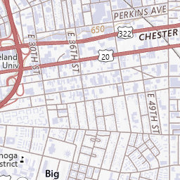 Progressive Field Map With Streets