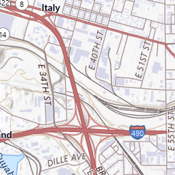 Progressive Field Map With Streets