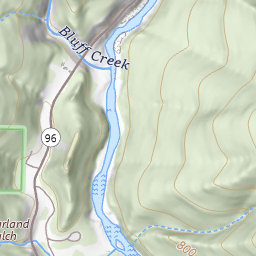 Bluff Creek California Map