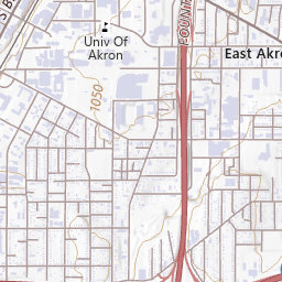 Elevation Map Akron Ohio NYS Contours | Gis