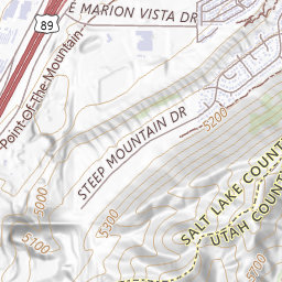 Jordan Valley Utah Map Traverse Mountains Topo Map UT, Salt Lake