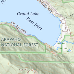 Shadow Mountain Topo Map CO, Grand County (Shadow Mountain Area)