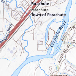 Mapa De Parachute Colorado Parachute, Colorado Trails & Trail Maps