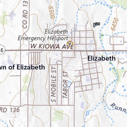 Map Of Elizabeth Colorado