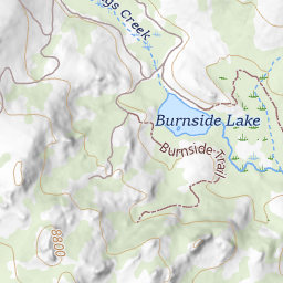 Map Of Burnside Lake Tahoe Burnside Lake Trail, California 77