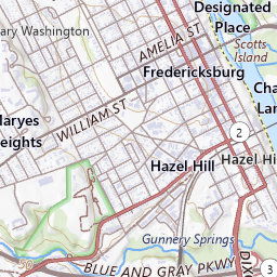 Fredericksburg City Location On County Map Fredericksburg, Virginia