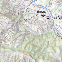 Topographics Of Orinda Ca Map With Elevations