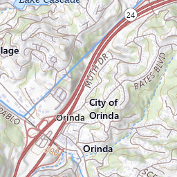 Topographics Of Orinda Ca Map With Elevations