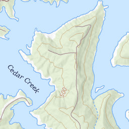 Cedar Creek Lake Fishing Map