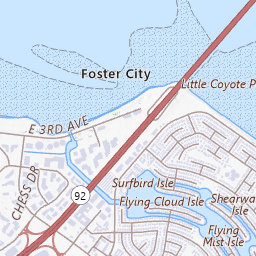 Mapa De Foster City, California 323 Vintage Park Dr, Foster City, CA