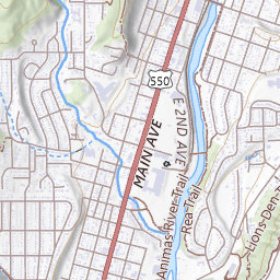 Huck Finn River Map Huck Finn Pond Topo Map CO, La Plata County